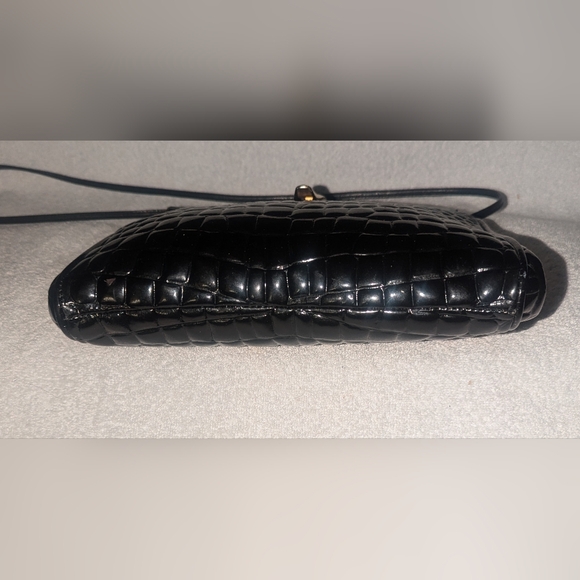 Susan Gail | Bags | Vintage Susan Gail Black Patent Leather Croc ...